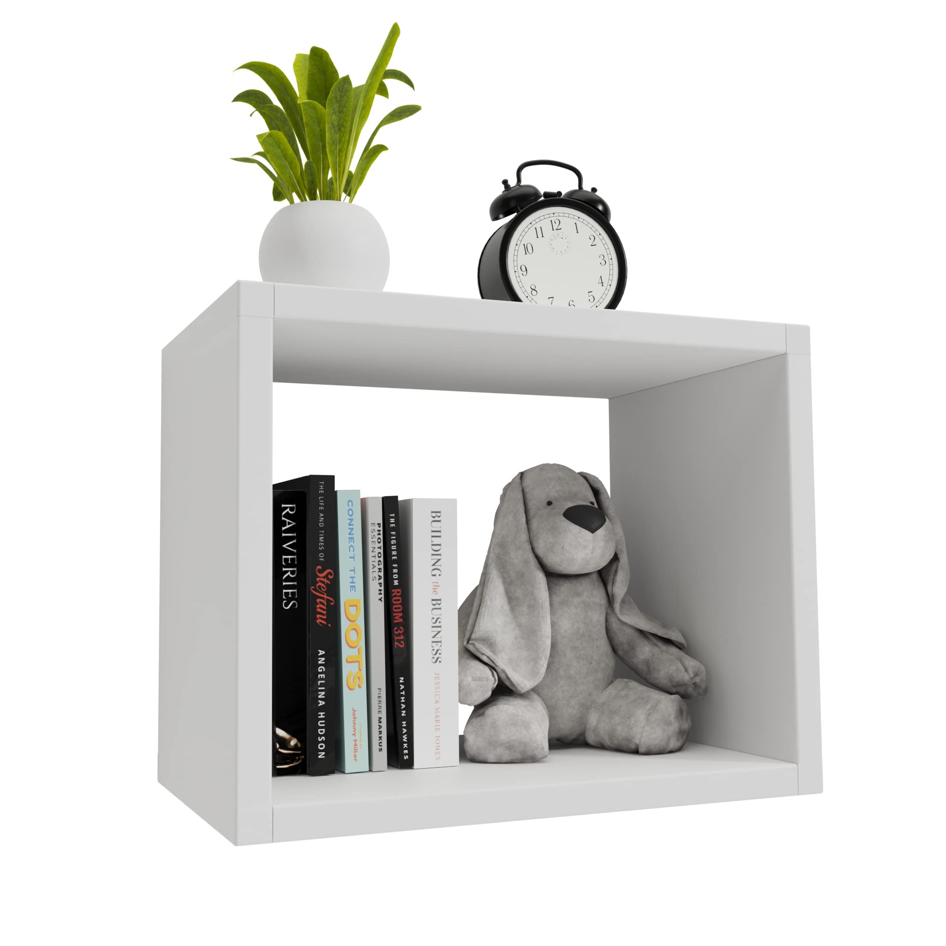Bamboo Floating Cube Shelves, Wall Mounted Storage Box Shelves 16"x 12"x 9.45" Inch, Cube Corner Shelf Book shelves for Bedroom, Bathroom, Living Room, Kitchen,Office (Bamboo)