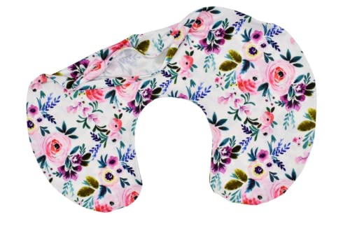 JYPromise 2 Pack Nursing Pillow Covers, Nursing Pillow Slipcovers for Breastfeeding Moms, Soft and Stretchy Safely Breastfeeding Pillow Cover for Infant & Baby Girl (Floral 1)