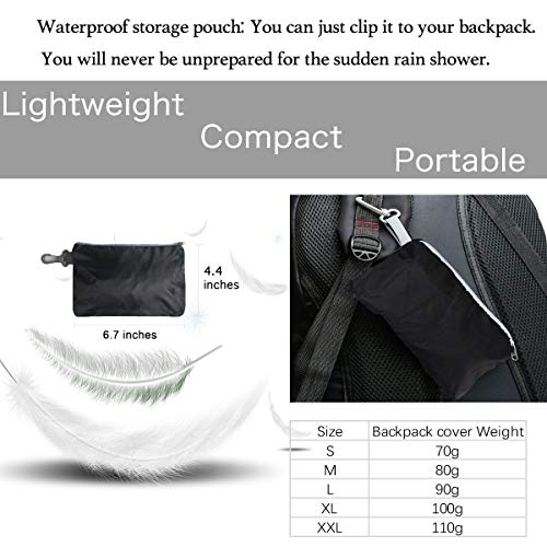Frelaxy Waterproof Backpack Rain Cover, Upgraded Triple Waterproofing, Antislip Cross Buckle Strap (Fuchsia, S (for 15L-25L Backpack))