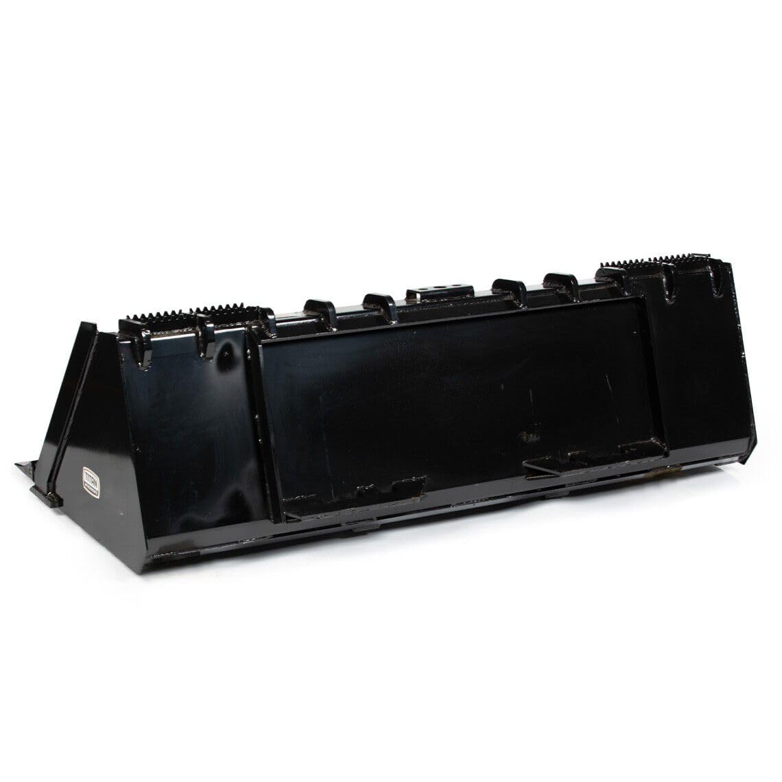 Titan Attachments 72" HD Skid Steer Dirt Bucket with Bolt-On Teeth, Rated 2,645 LB, Universal Quick Tach