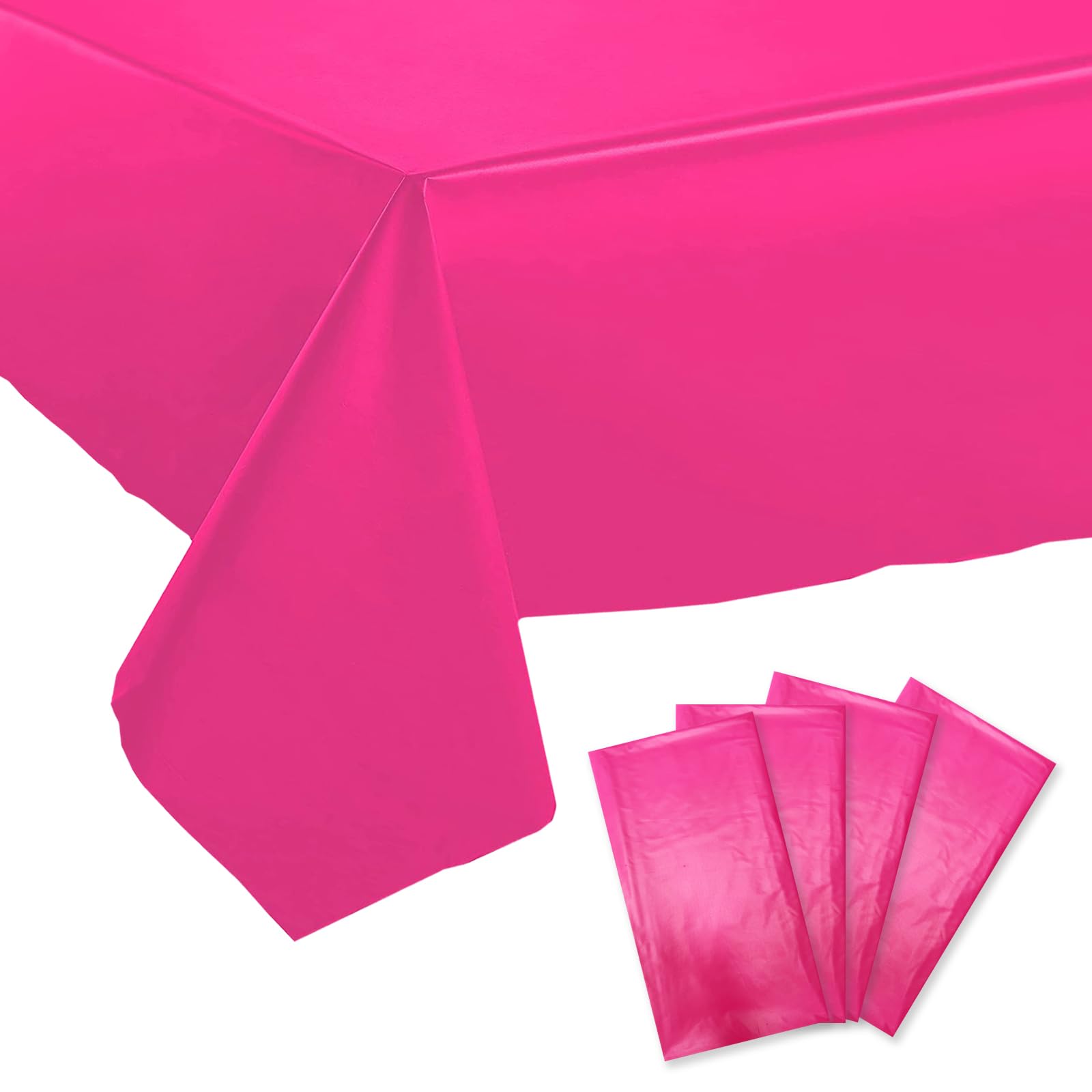 PKNOON Plastic Table Cloth 2 Pack Table Cloths for Parties Rectangle Tablecloth Black Gold Party Table Cover Party Table Cloths Disposable for Baby Shower Birthday Graduation Decorations 54" X 108"