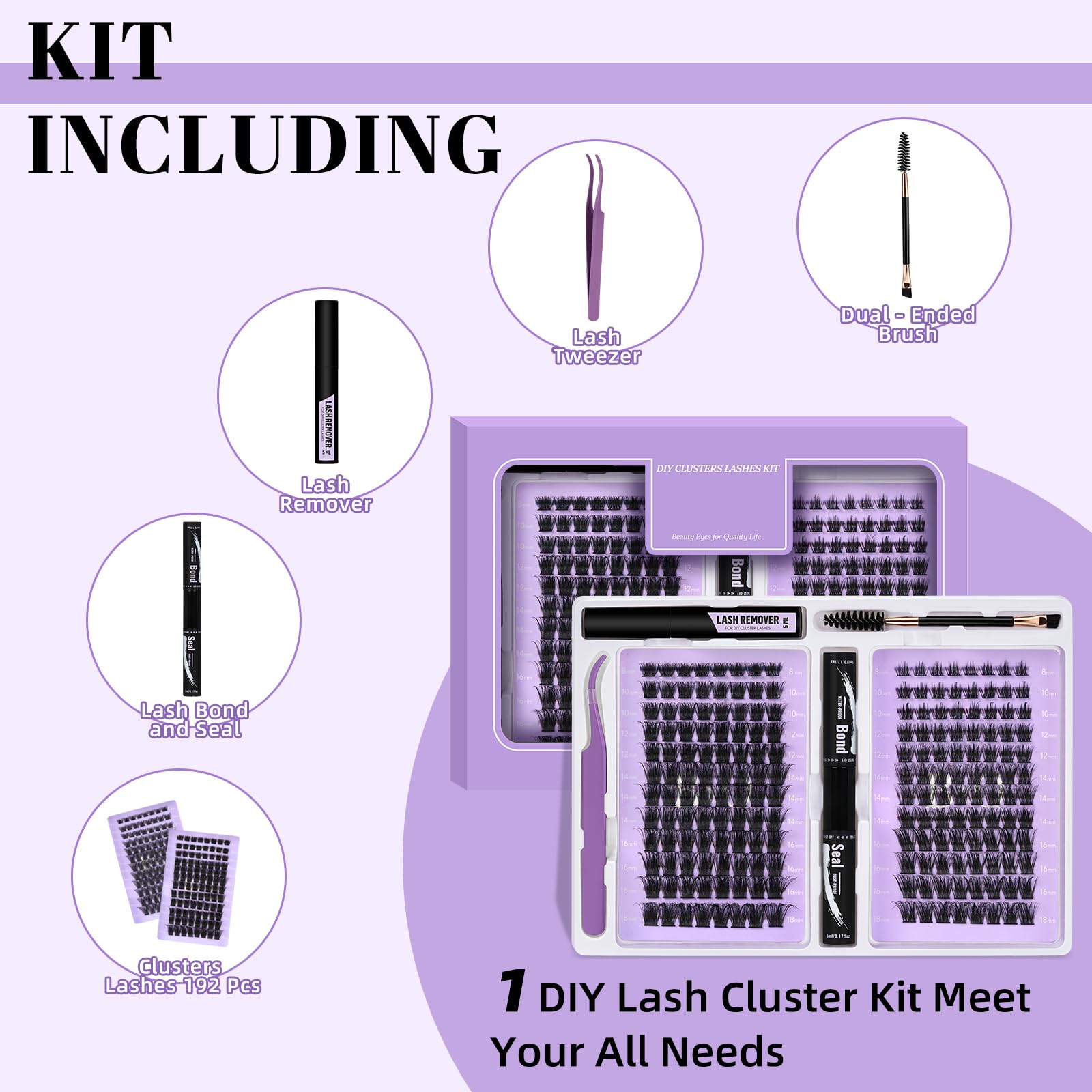 B&Qaugen LASH Premade Fans Eyelash Extensions Long Stem Premade Lash Extensions Fans 0.07 0.10 Pre Made Eye Lash Extension Fans C D Curl Volume Fan Lashes For Lash Extensions(5D-0.10D,9-16MIX)