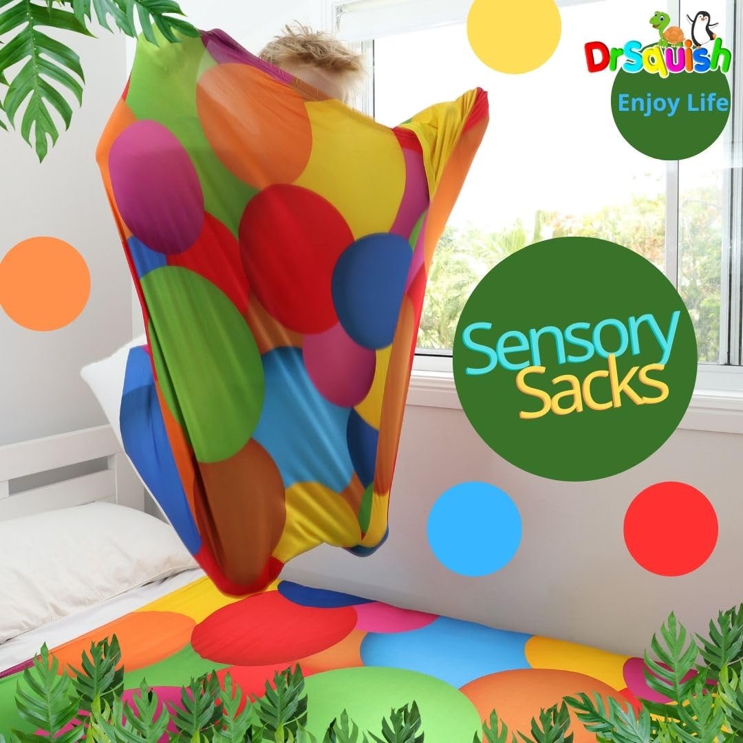 Dr Squish Sensory Sock - Bag - Sack - Washable - Body Pod - Comfortable Blanket - Blankets & Throws - Full Body wrap - Self Soothing - Wearable Blanket for Kids (3-5 years, 40 x 27 Inch)