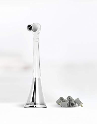 Supersmile Zina45 Replacement Polishing Head for Sonic Pulse Toothbrush - Delivers Professional At-Home Teeth Whitening Polish & Shine (Silver