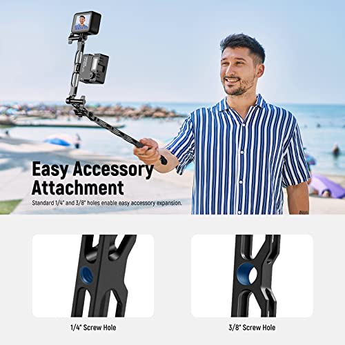 NEEWER Aluminum Alloy Extension Arm (11.8”/6.5”/3.3”) Set for Action Camera, with 3 Thumbscrews and a 1/4” Screw Adapter, Compatible with GoPro Hero11 10 9 8 7 Insta360 DJI Osmo Action 3, GP-11