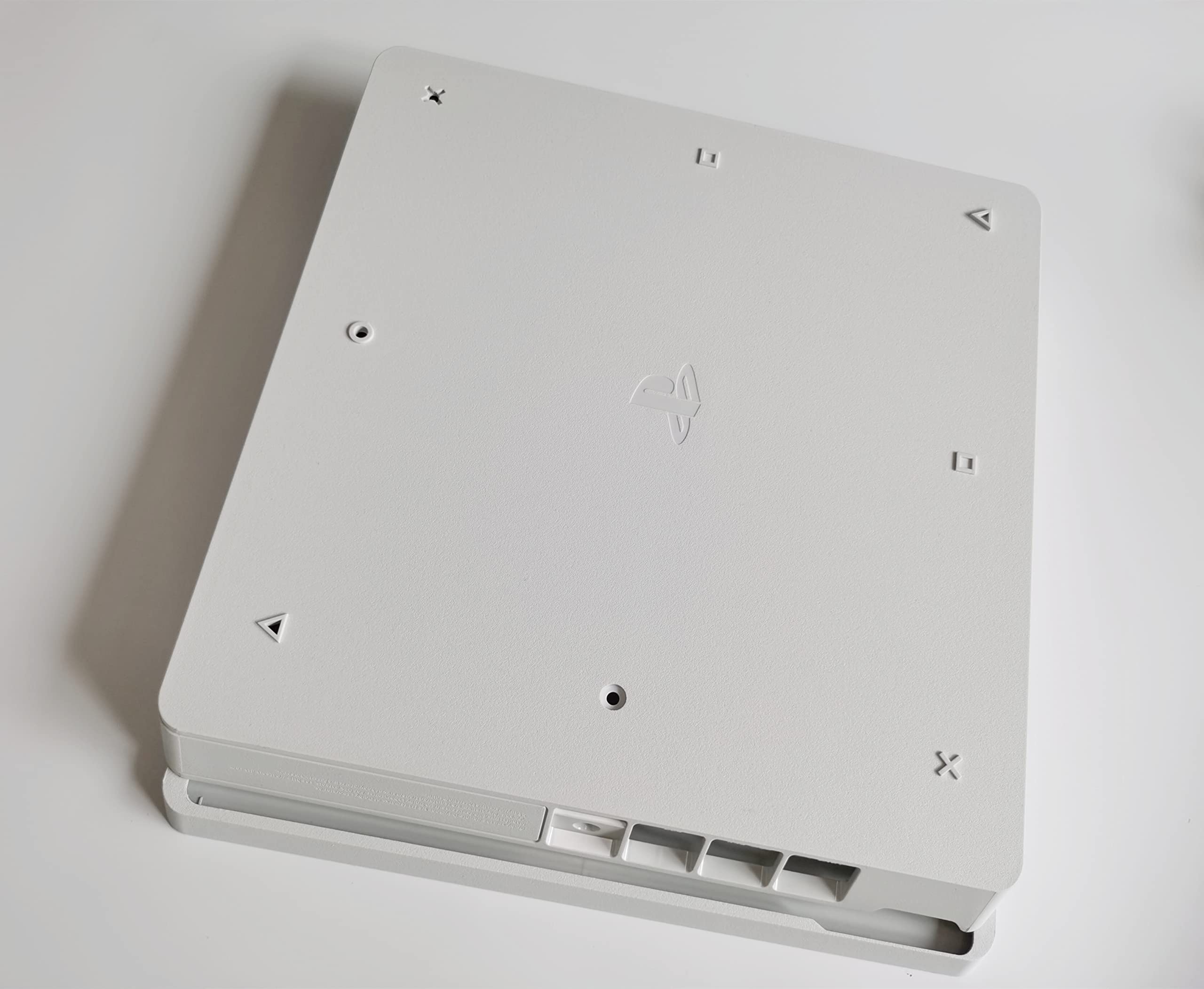 New Replacement Top Upper & Bottom Lower Housing Shell Case Cover Protective Cover for PS4 Slim Console White