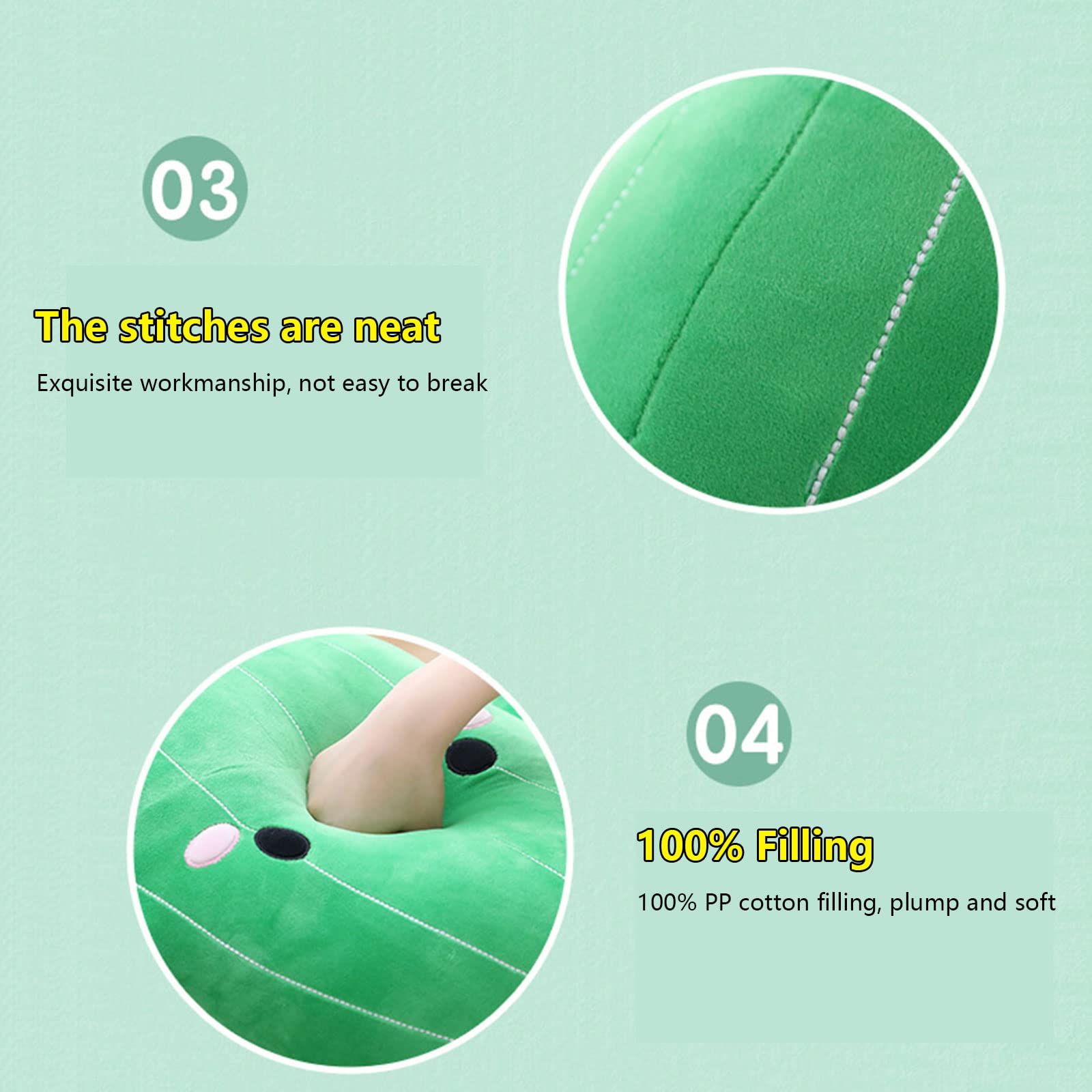 VOpper 1Pcs 8inch Super Cute Smiling Cactus Plush Pillow Toy,A Great Gift for Boys, Girls and Girlfriends (8inch)β¦