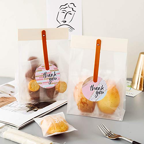 Big Thank You Stickers 500pcs A Roll, 2 inch Small Business Label 8 Designs Large Paper Mail Stickers for Envelope Gift Box