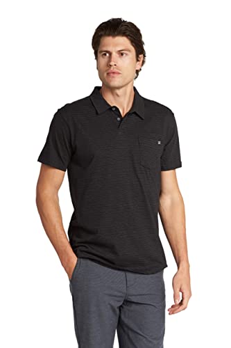 Billabong mens Classic Polo Shirt, Black Heather, Large US