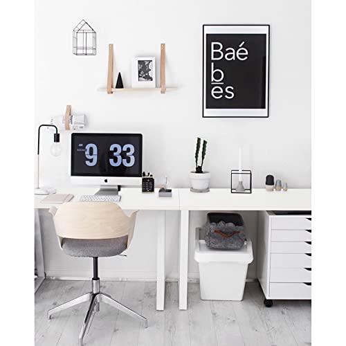 Kaboon Solid Color Table Top 60x24 inches, Tabletop for Sit Stand Desk, Reversible Melamine Top,Double Desks Home Office(59.1"x23.62", White)