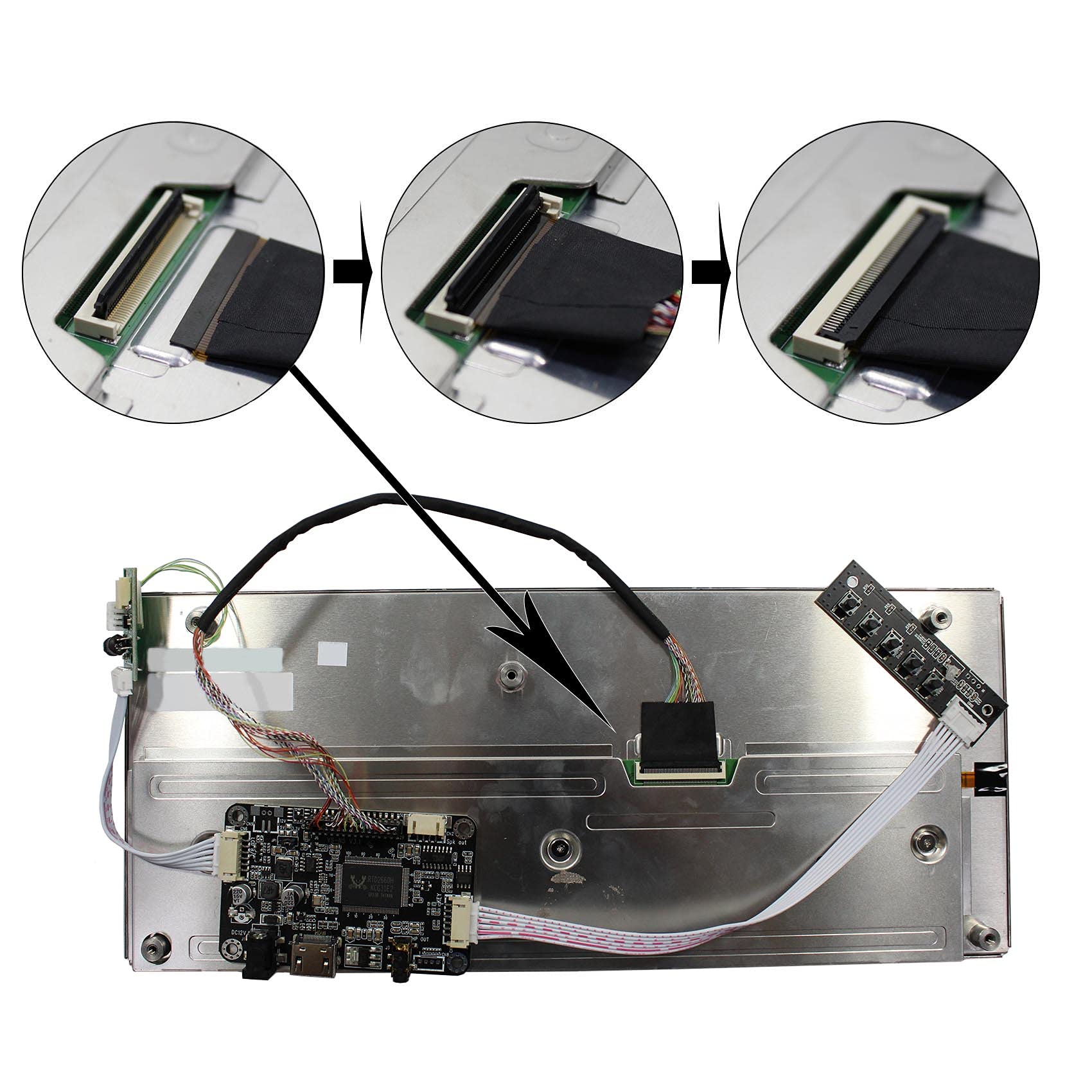 VSDISPLAY 12.3" 12.3 Inch 1920X720 LCD Screen HSD123KPW2-D10 with HD MI LCD Controller Board