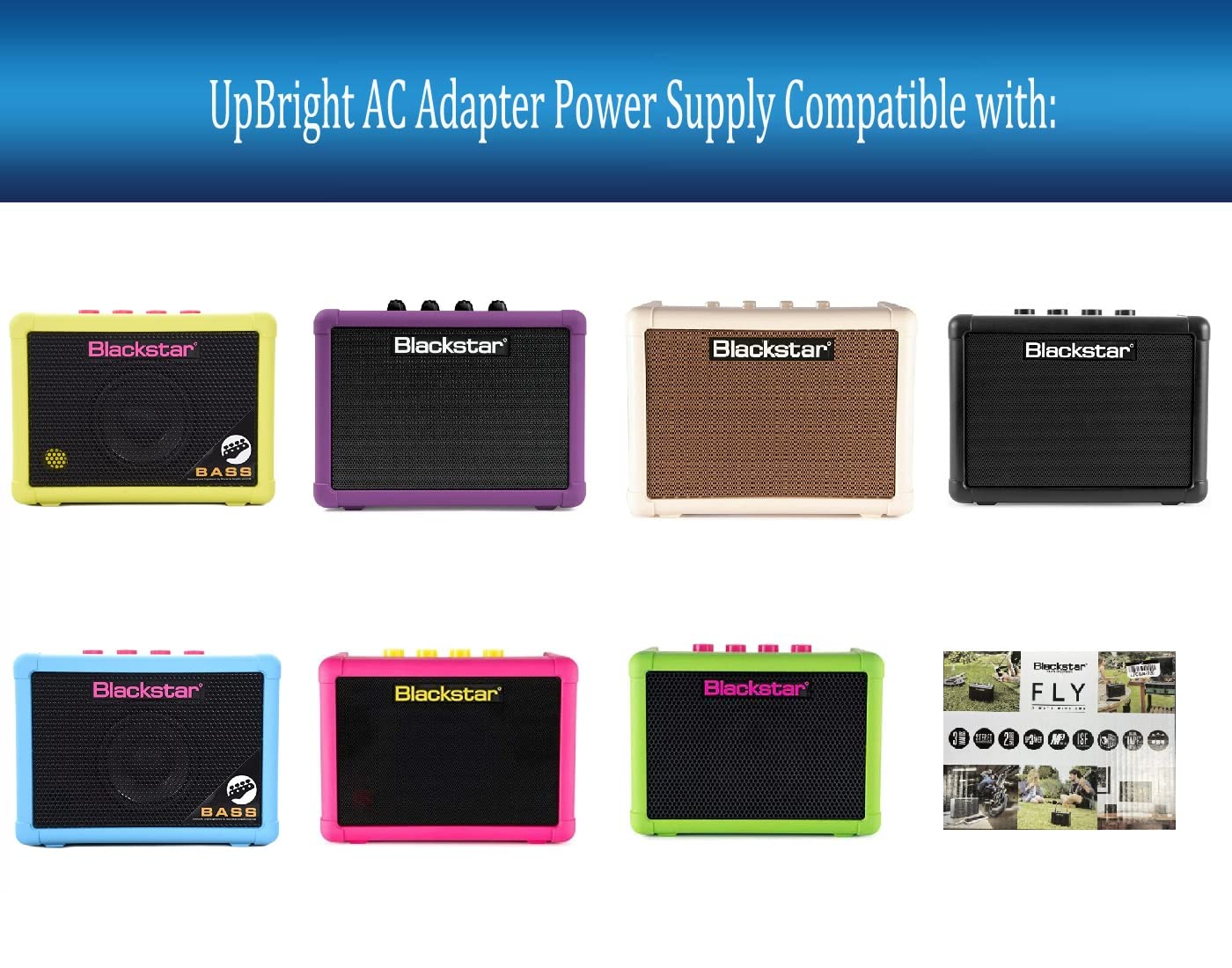 UpBright DC 6.5V AC Adapter Compatible with Blackstar FLY 3 Watt Mini Amp FLY3 Bass Acoustic Electric Guitar Bluetooth Speaker FLY3UJ FLY3PAK PSU1FLY PSU-1 SW10-06501500-W 6V 1.5A Power Supply Charger
