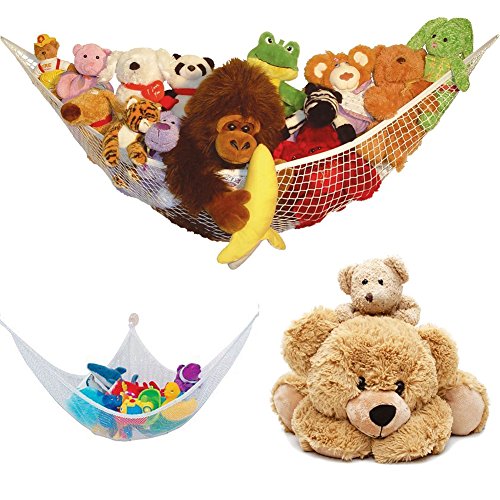 Toy Hammock, Stuffed Animal Hammock, Jumbo Toy Storage Hammock Toy Organizer Storage Net, Corner Plush Toys Net Holder (Size:140 * 100 * 100CM)