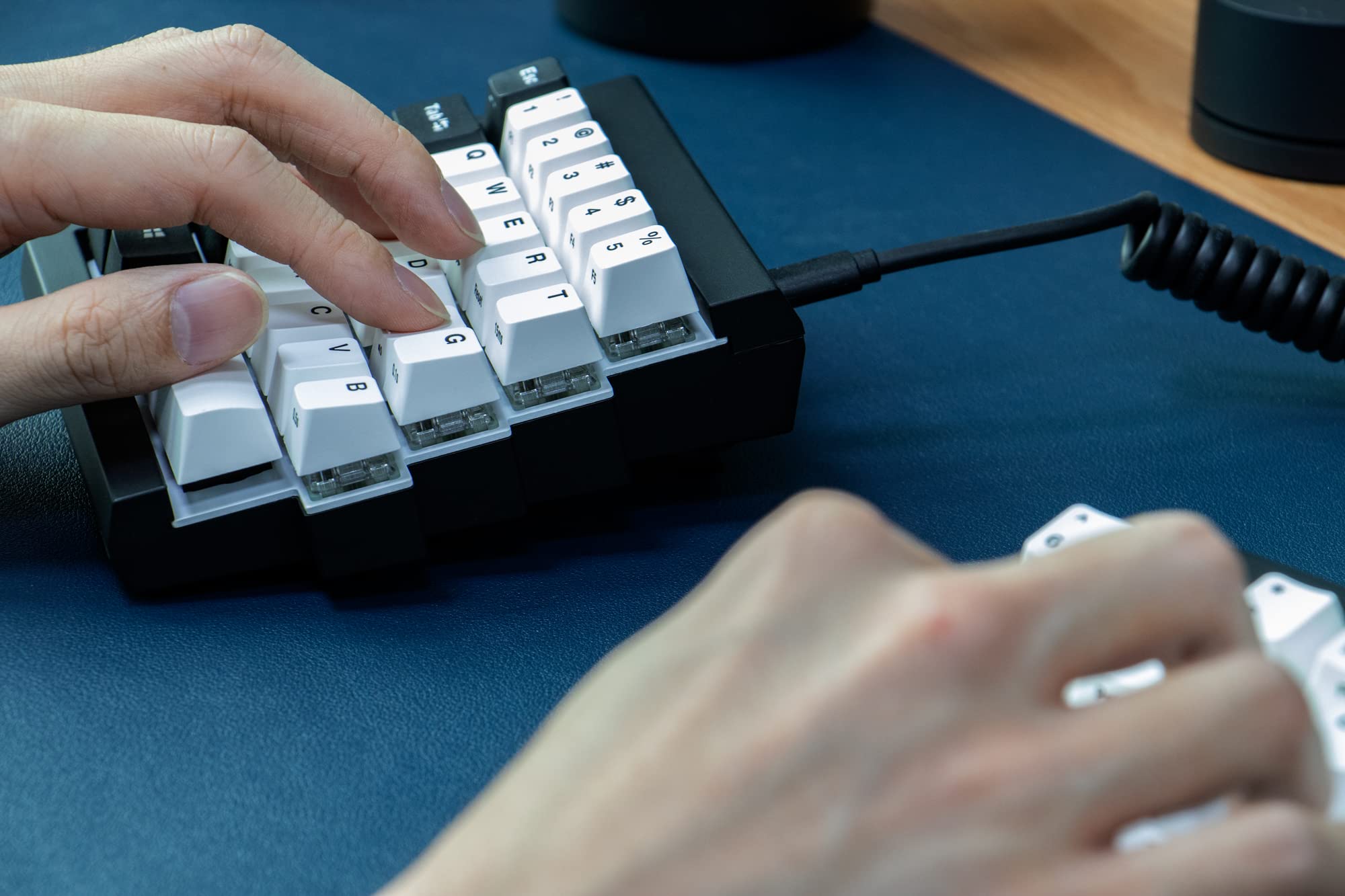 Mistel MD600RGB v3 60% Split Mechanical Keyboard, Two Tone PBT Double Shot Keycaps, Programmable Macro Support, USB to Type-C, Windows and Mac OS, Cherry MX Brown Switch
