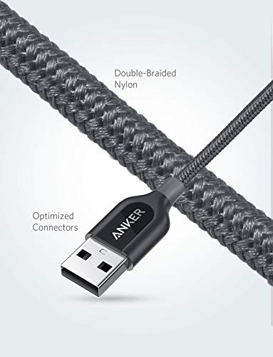 USB Type C Cable, Anker [2-Pack 6ft] Powerline+ USB-C to USB-A, Double-Braided Nylon Fast Charging Cable, for Samsung Galaxy S10/ S9 / S9+ / S8 / S8+ , iPad Pro 2018, MacBook and More(Gray)