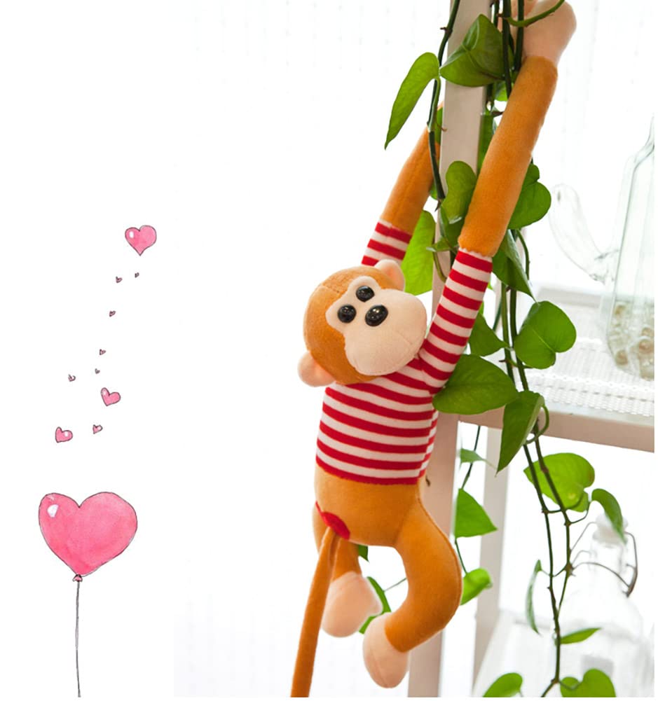 HWD Cute Long-Armed Plush Monkey Doll, 25.6'' Soft Stuffed Animals Toy Gifts for Kids, Toddler, Birthday (Brown)