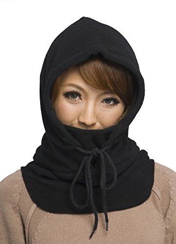 Balaclava Heavyweight Fleece Cold Weather Face and Neck Mask (Black)