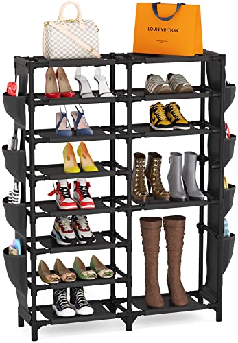 Tribesigns Shoe Rack 24-30 Pairs Shoe Storage Organizer Non-woven Shoe Shelf Boots Organizer