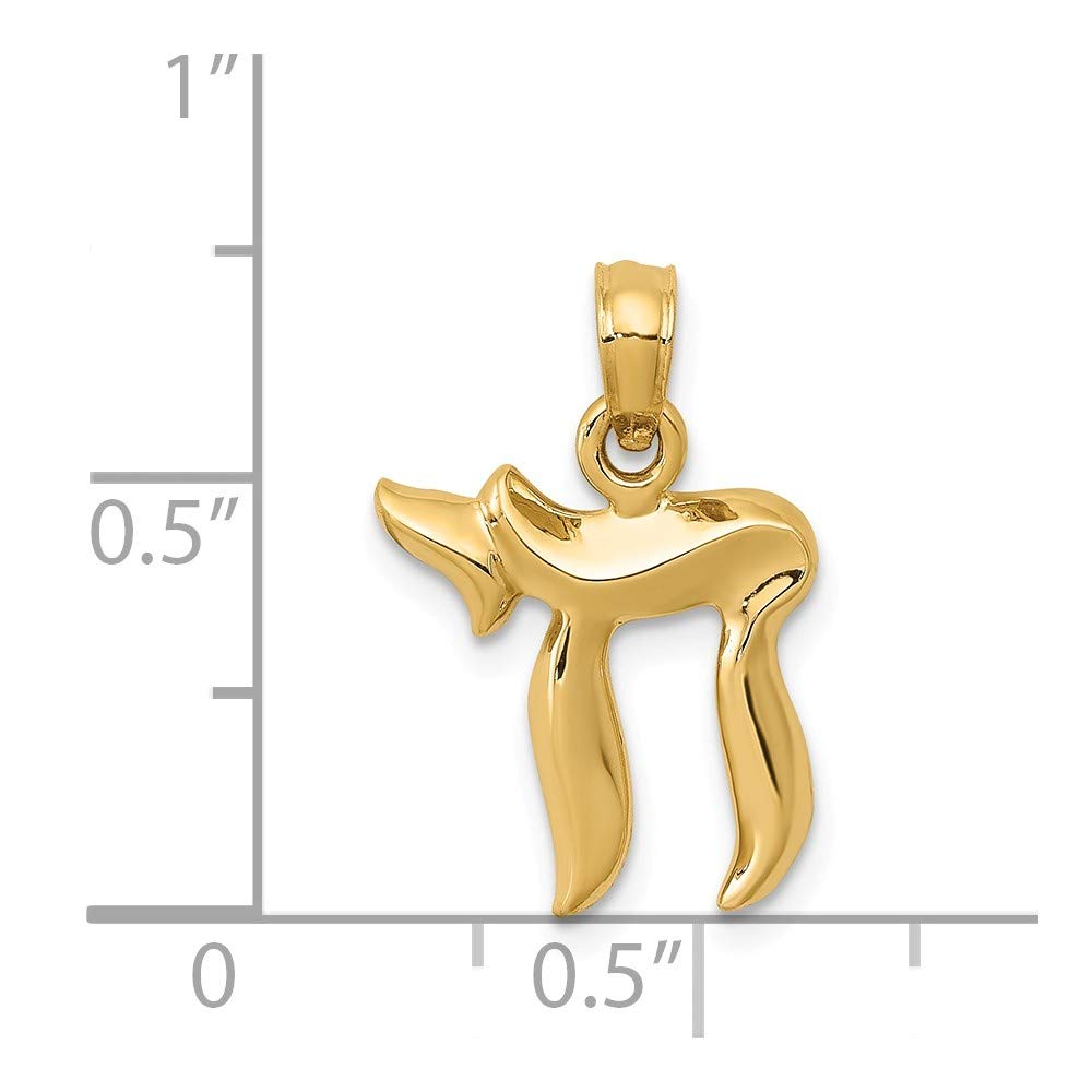 BillyTheTree Jewelry 14K Yellow Gold Chai Pendant