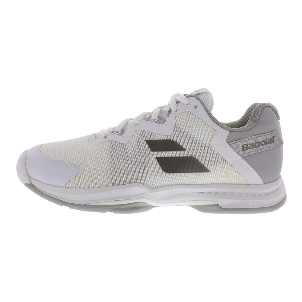 Babolat Women`s SFX 3 All Court Tennis Shoes White and Silver (9.5)