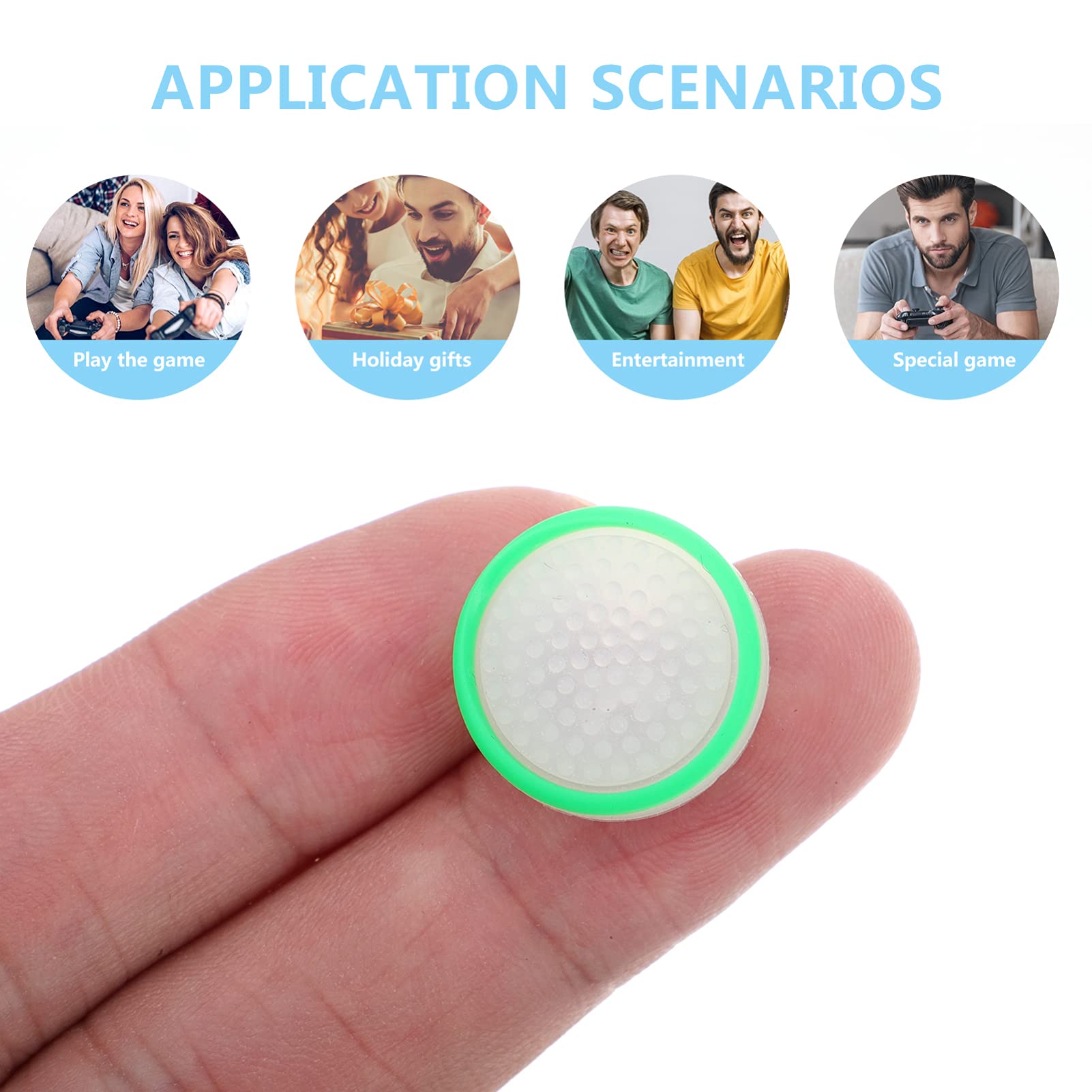 SOLUSTRE 16 Pcs Button Cap Joystick Thumb Grip Cap Handgrip Gaming Stand Qgrips Joystick Caps for Game Machine Silicone Grips Thumb Grips Thumb Stick Cover Handle Cover Shine