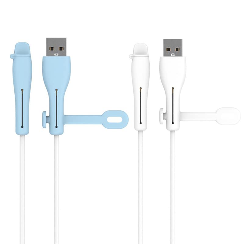 Charger Cable Cord Wire Saver Protector Silicone Sleeve for Phone iPhone iPod Charging Cable, for ATOL-USB 2 pcs