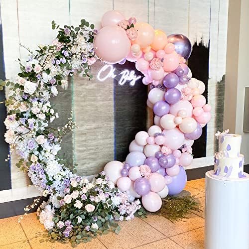 Balloon Arch Stand, Round Backdrop Stand, 6.6ft Circle with Bases Wedding Arch, Circle Backdrop Stand for Bridal, Birthday Party Decoration