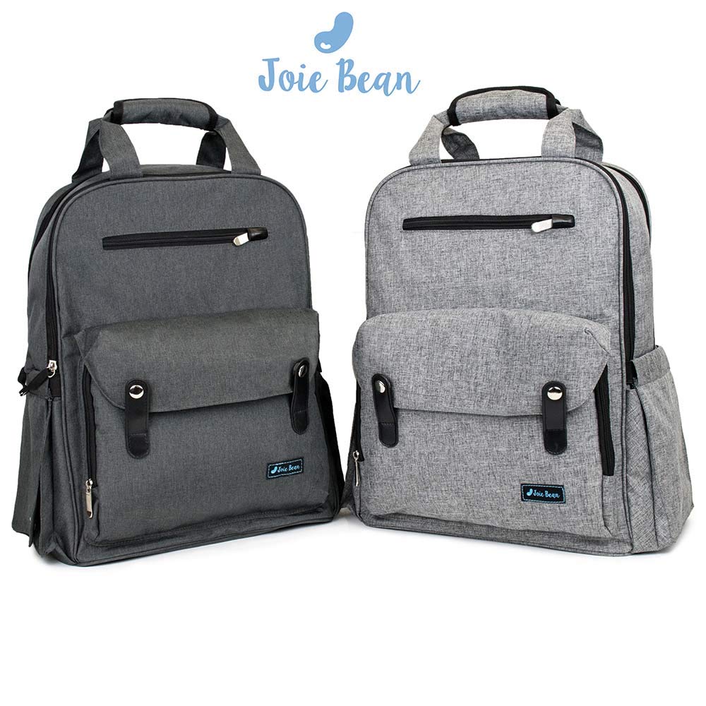 Baby Backpack Diaper Bag | Large Capacity Multi-Functional Travel Nappy Bag for Maternity Mom Dad with Changing Pad, Insulated Pockets, Stroller Straps (Light Grey)