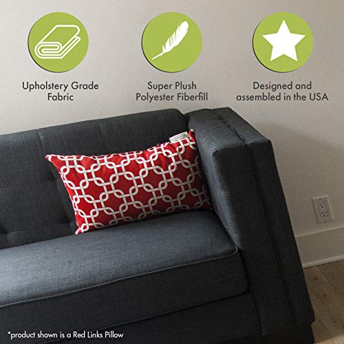 Majestic Home Goods Navy Blue Plantation Indoor / Outdoor Small Throw Pillow 20" L x 5" W x 12" H