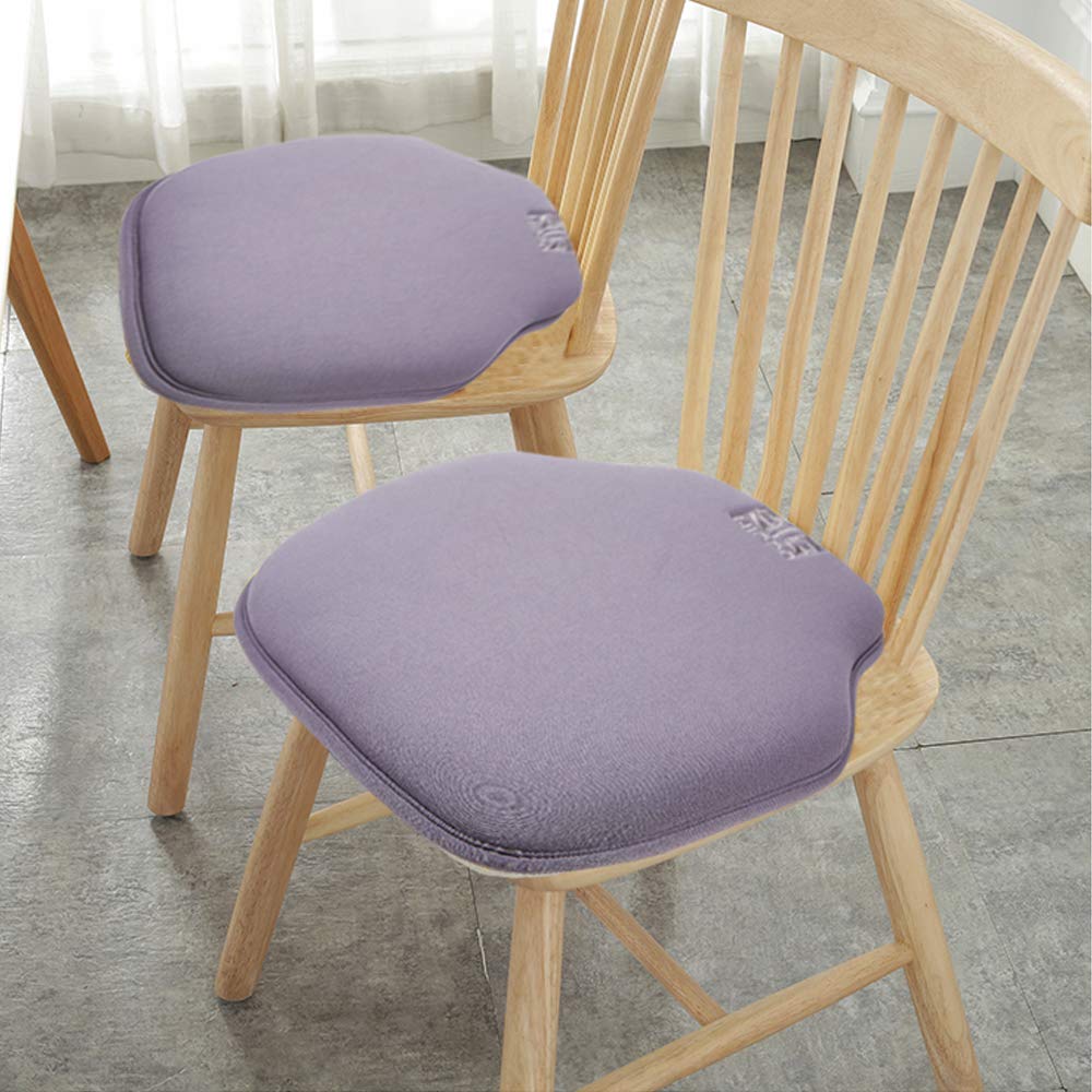 Big Hippo Memory Foam Chair Pads for Dining Chairs Non-Skid Backing Kitchen Dining Chair Cushion Seat Cushion with Ties,Thick Comfortable Seat Cushion Pad,16"x15"(1 Pack, Gray)