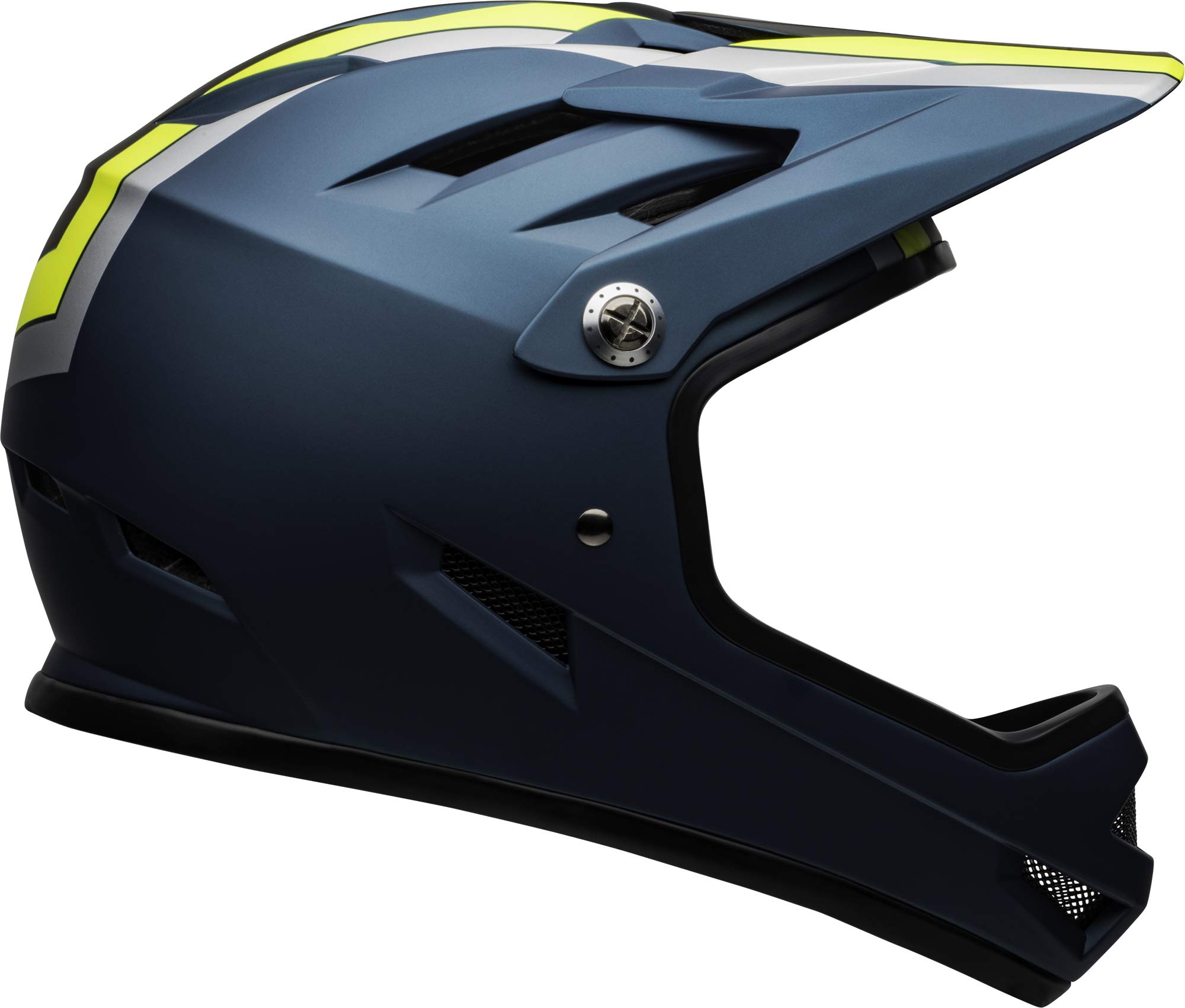 BELL Sanction Adult Full Face Bike Helmet - Matte Blue/Hi-Viz (2023), Medium (55-57 cm)