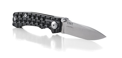 CRKT Ruger Go-N-Heavy Compact EDC Folding Knife with Sheath: Heavy Duty Outdoor, Everyday Carry, Plain Edge Blade, Thumb Stud, Liner Lock, Aluminum Handle, Nylon Sheath R1803