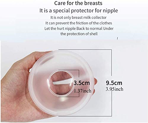 Breast Shells Milk Saver,2 Pack Breast Pump,Breastmilk Collector,Milk Anti-Flow Out,Protect Sore Nipples,BPA-Free Flexible Food Grade Silicon and PP Material,Skin Friendly