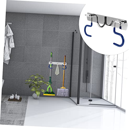 CUBTOL 2pcs Mop Holder Wall Mounted Hooks Wall Hanging Hooks Metal s Hooks Broom Holder Wall Mount Utensil Hanging Rack Mops Rakes Holder Mop Steel S-Type Hook Mop S-Type Hook Holder Tool