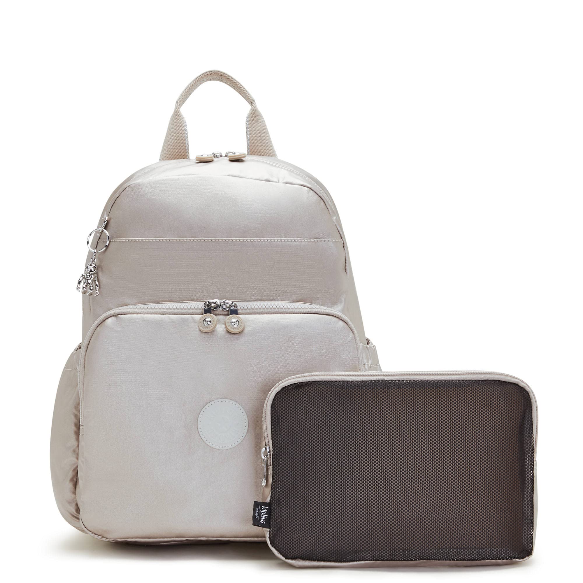 Kipling Maisie Metallic Diaper Backpack Metallic Glow