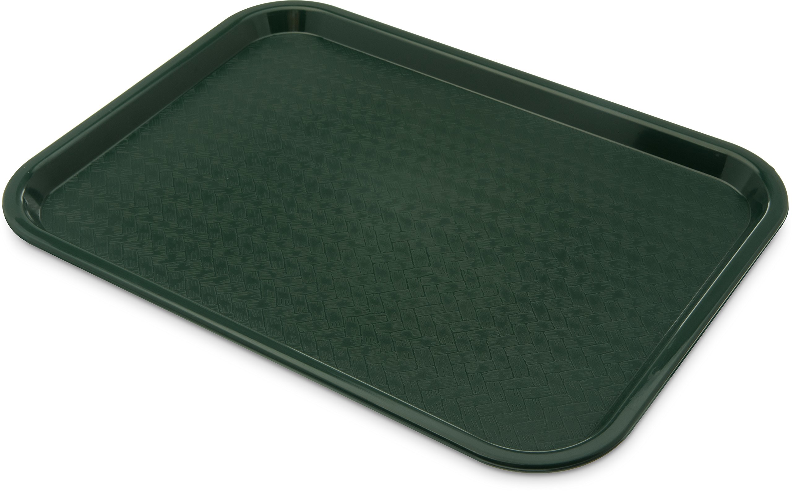 Carlisle FoodService Cafe Plastic Fast Food Trays, 12" x 16", Slate and Forest Green