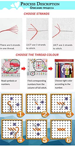Joy Sunday Cross Stitch Kits Stamped Full Range of Embroidery Starter Kits for Beginners DIY 14CT 2 Strands -Wolf(Printed) 18.5×21.7 inch