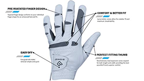 Bionic Men's Performance Grip Pro Premium Leather Golf Glove (X-Large, Right)