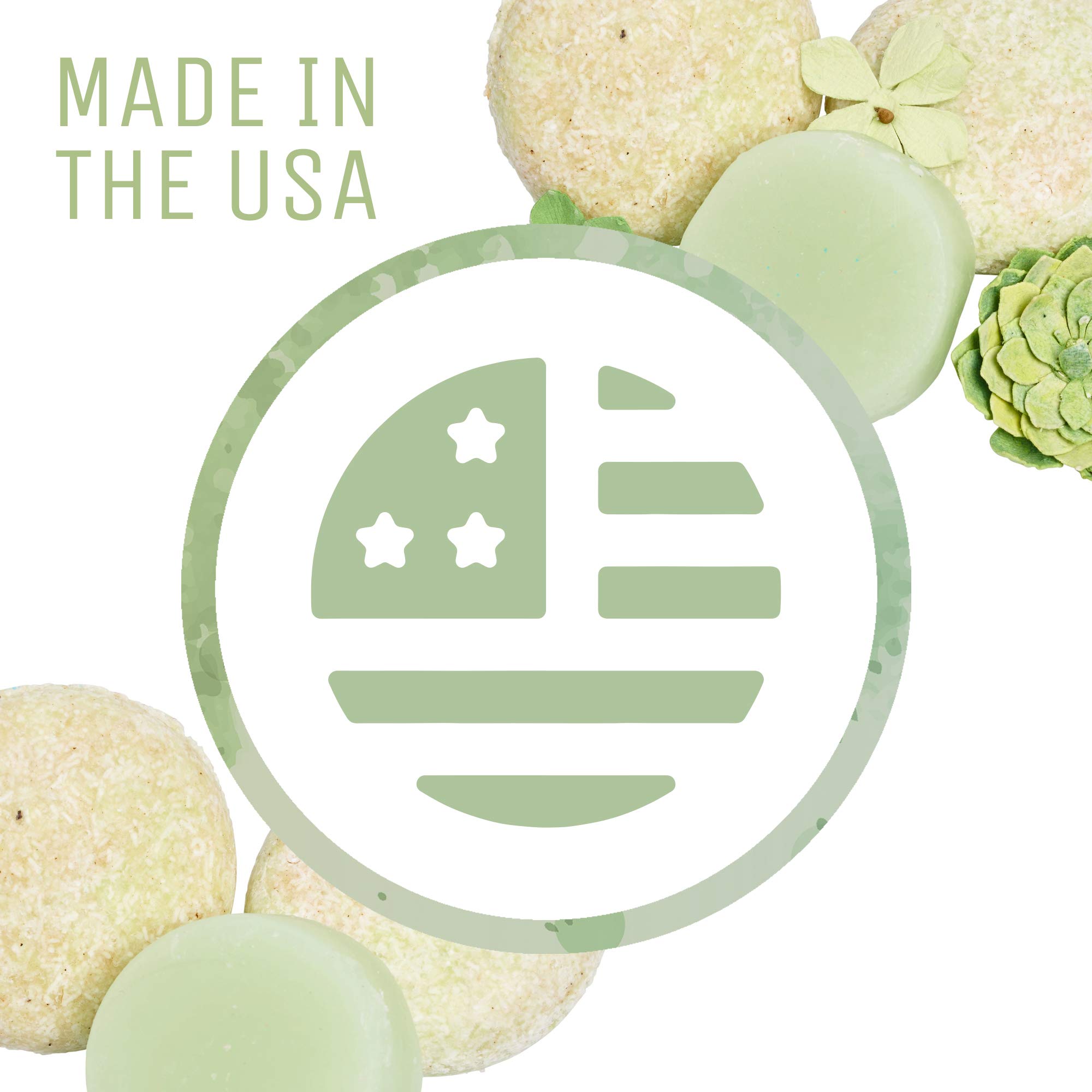 Sweet & Sassy Shampoo + Conditioner Bars: Includes 1 Shampoo, 1 Conditioner. Made in the USA. Natural, Organic, SLS Free, Safe for Color Treated Hair. Coconut Lime