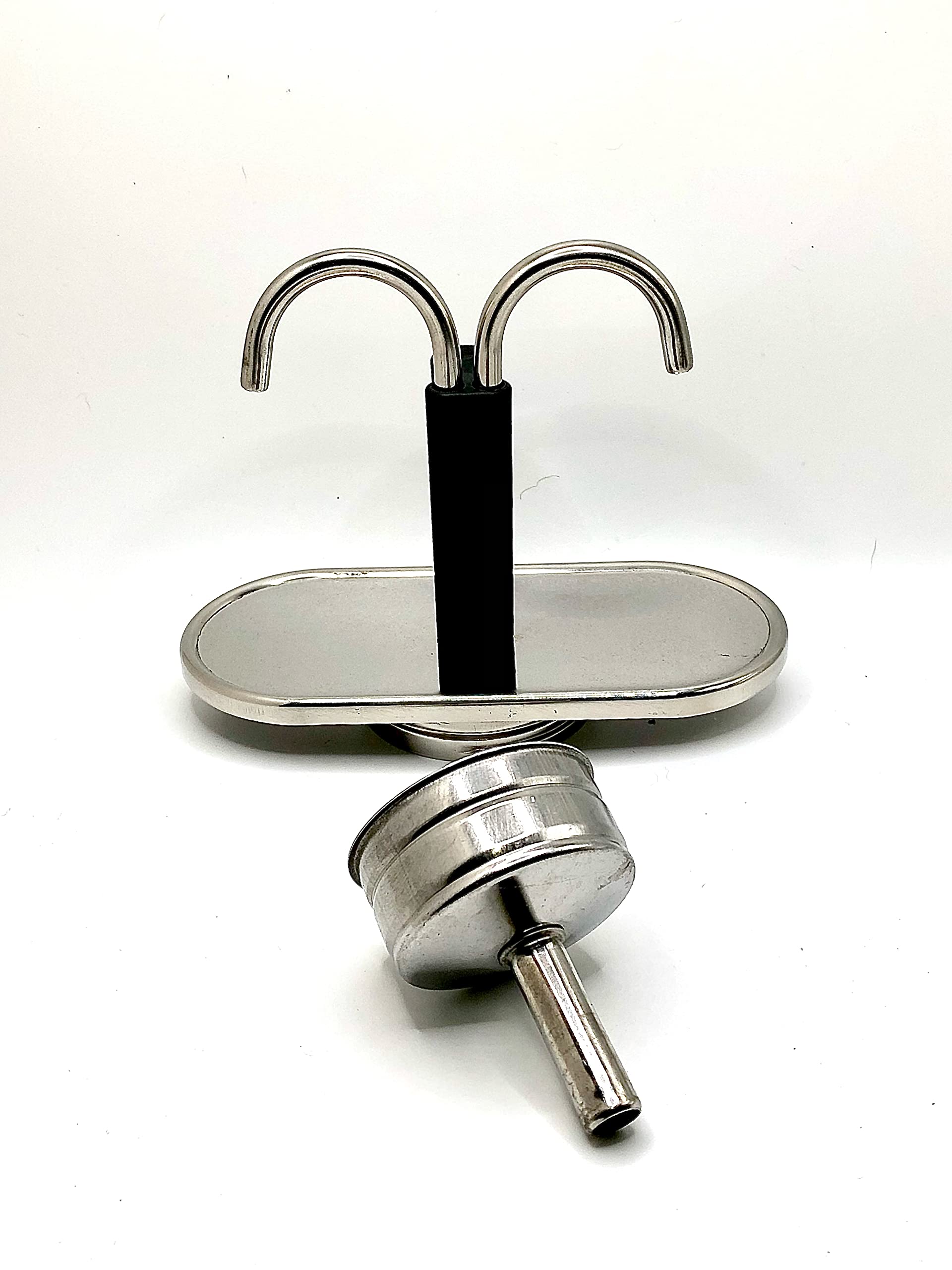 BRV Kitchen Mini 2 Cup Moka Pot - New Generation Great Flavored Italian Style - Delicious Espresso Coffee Maker - Easy to Use & Clean - Stainless Steel Silver
