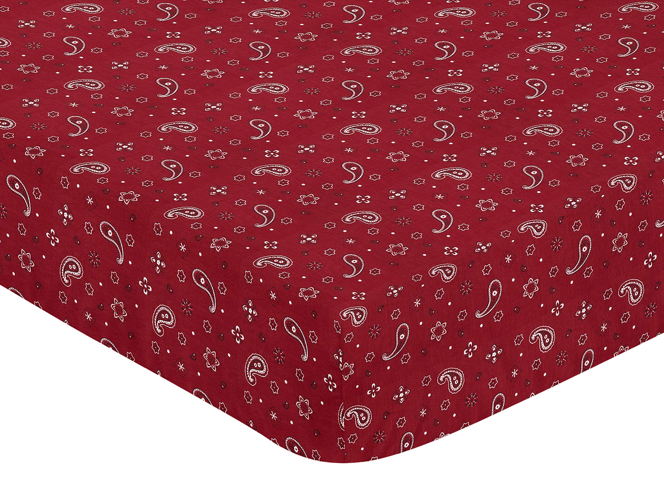Sweet Jojo Designs Fitted Crib Sheet for Wild West Cowboy Baby/Toddler Bedding - Bandana Print