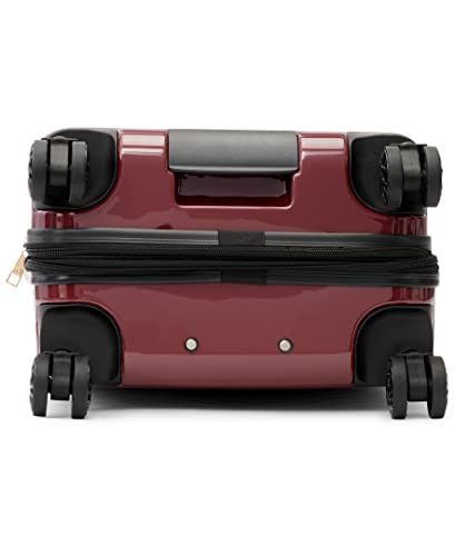 Karl Lagerfeld Paris Women's Carryon Spinner Wheels Hardside, Burgundy, One Size