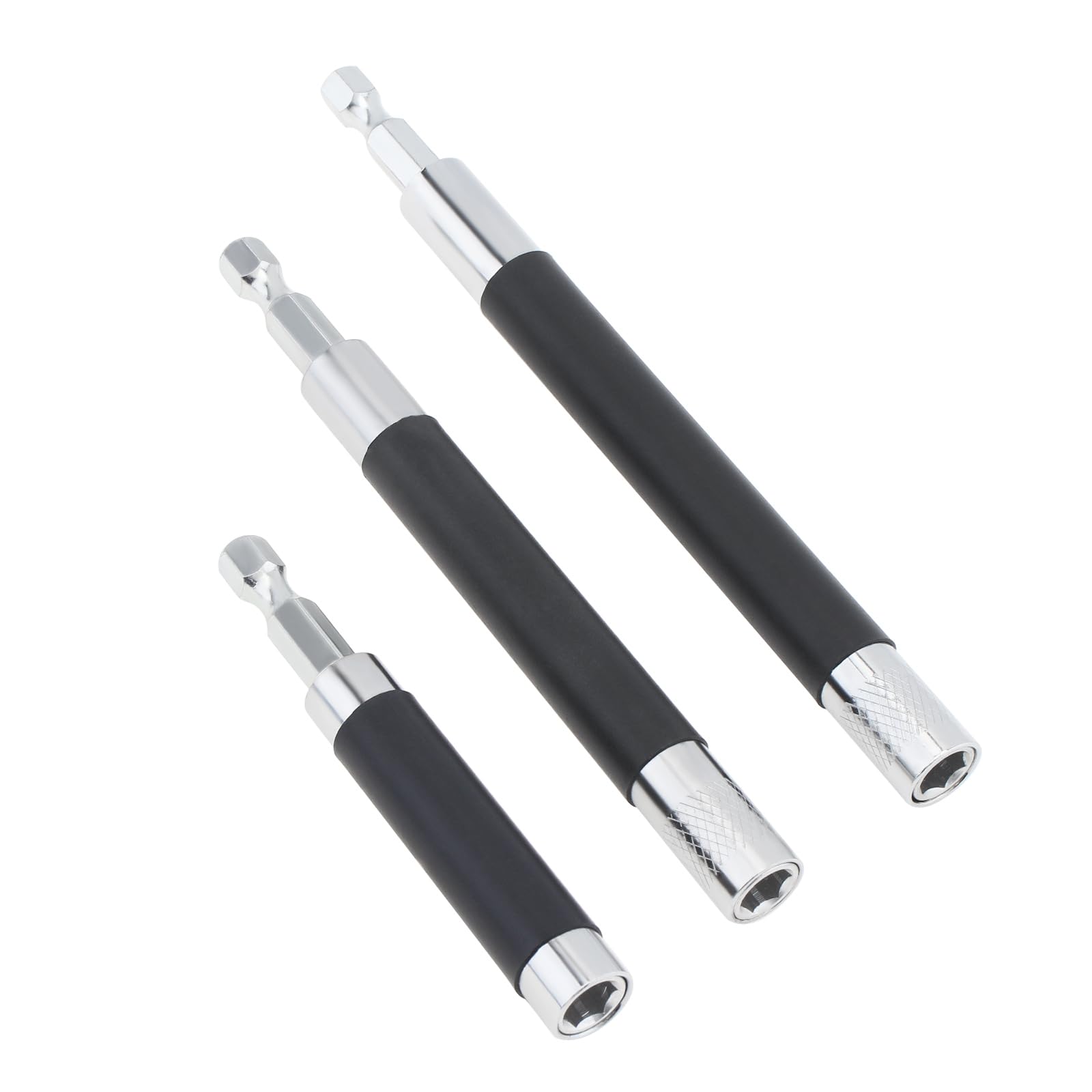 ChgImposs 3pcs/set Scalable Magnetic Screw Drive Guide Drill Bit Tip Holder Screwdriver Bit Holder Extension Bar Adapter, Drill Bit Guide Rod Adapter