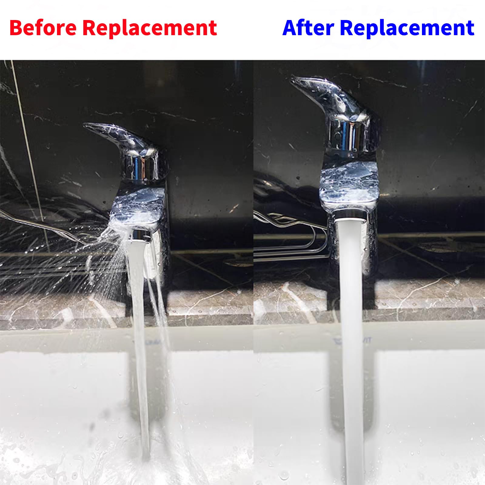 TSBSHum Bathroom Sink Aerator,2.2 GPM Faucet Aerator, Made of Solid Brass and Stainless Steel,15/16 Inch Male Thread Faucet Replacement with Gasket,For Kitchen and Bathroom,6PCS(Silvery)