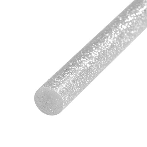 uxcell Mini Hot Glue Gun Sticks 4-inch x 0.27-inch for Glue Guns, Glitter Silver 16pcs
