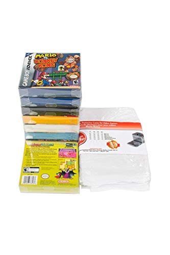 Game Boy Clear Plastic Box Protector - 25 Pieces for Sleeve Storage Box Video Game Display Cart Case Crystal Clear – Scratch Resistant