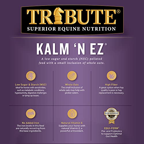 TRIBUTE Kalmbach Feeds Kalm 'N Ez Textured for Horse, 50 lb