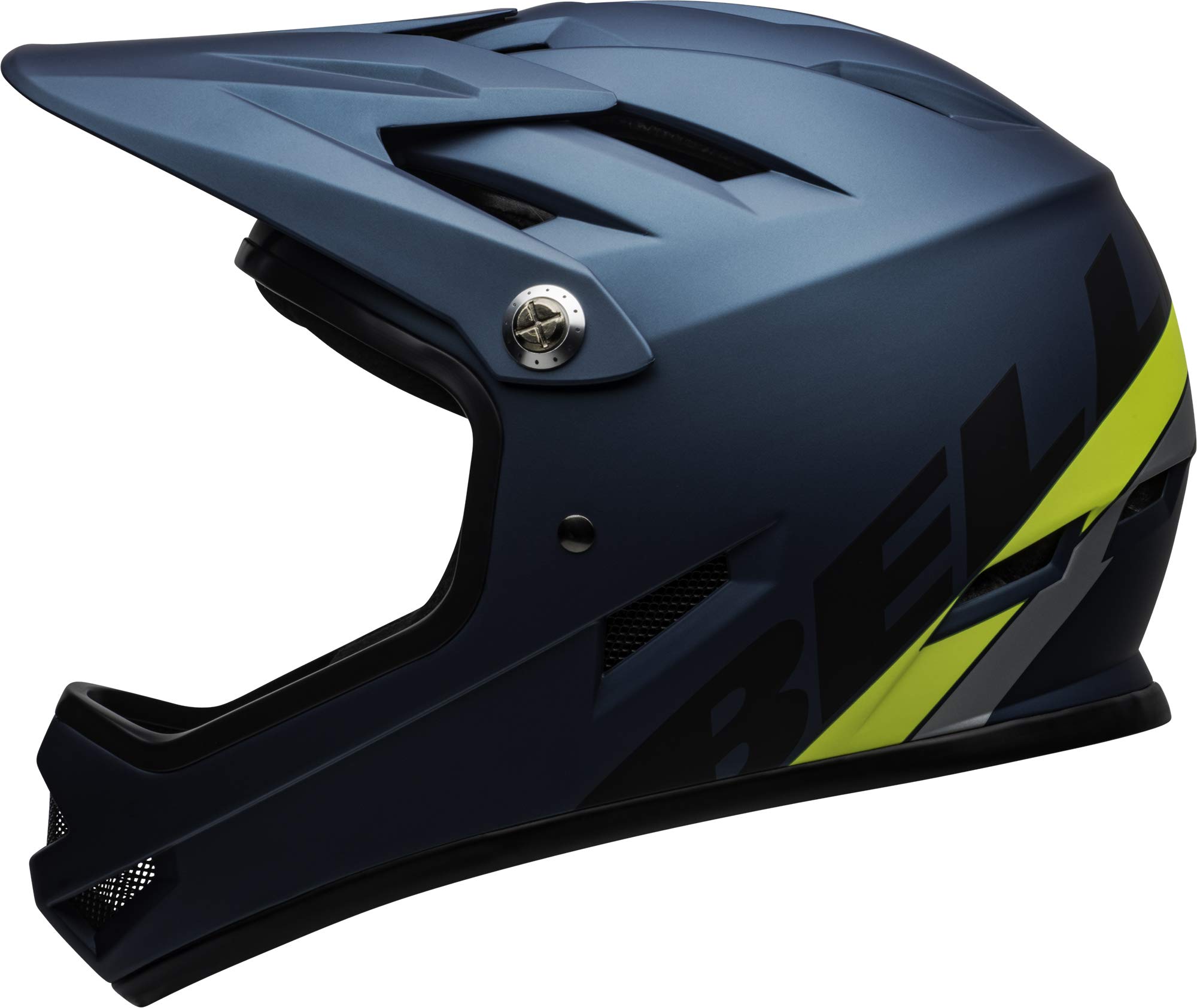 BELL Sanction Adult Full Face Bike Helmet - Matte Blue/Hi-Viz (2023), Medium (55-57 cm)