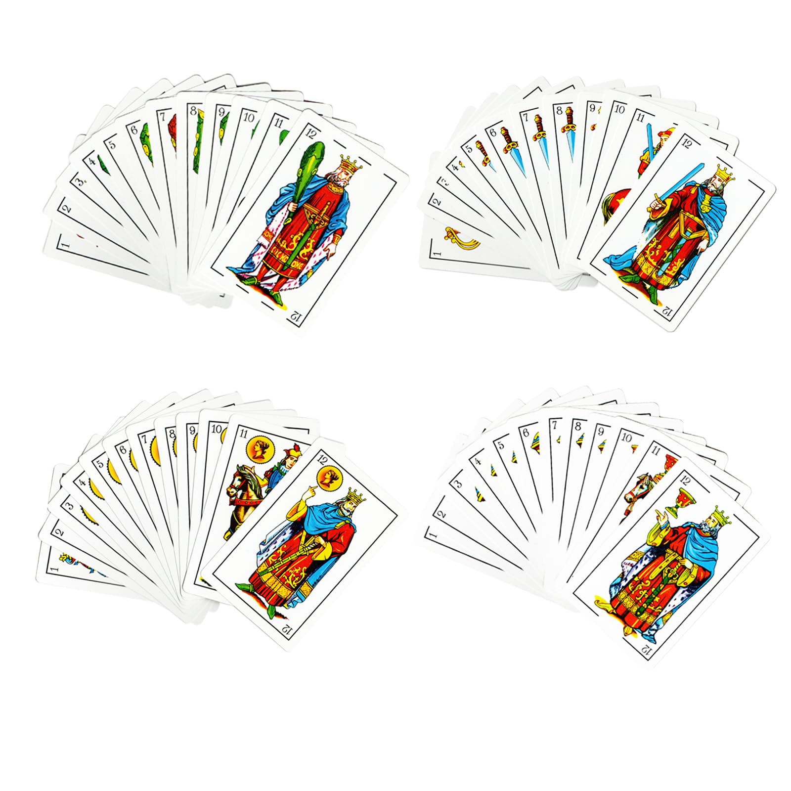 Spanish Playing Cards, Barajas Españolas Originales, Cartas Españolas Originales, Briscas Cards Puerto Rico,Mexican Playing Cards, Mexican Card Game, Spanish Cards Deck (Red + Blue)