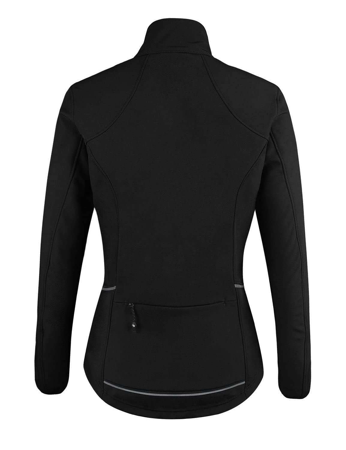 BALEAF Women's Cycling Jacket Windproof Thermal Winter Running Cold Weather Gear Waterproof Softshell Warm Black Size L